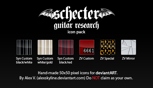 Schecter Icons Pack by alexskyline on DeviantArt