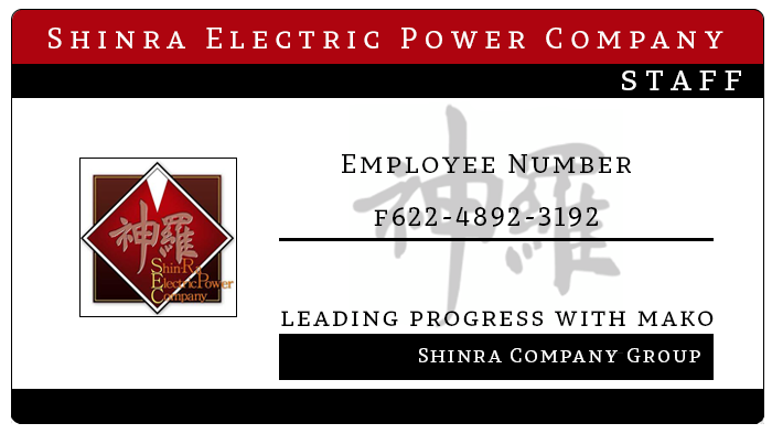 Shinra ID card template (Front) by bigadventureprodtion on DeviantArt
