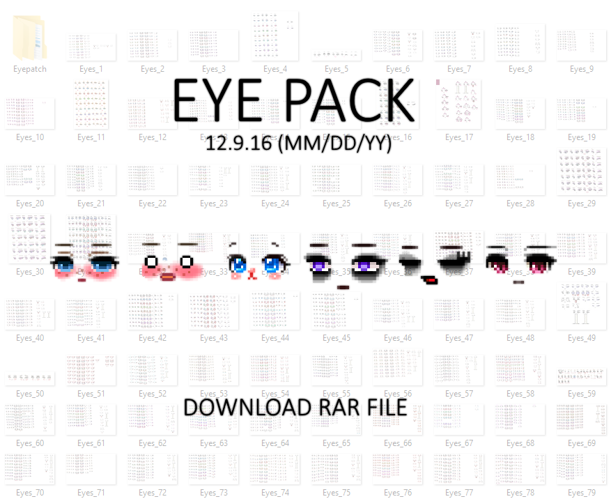 F2U | EYE PACK [12.9.16] by Fluffycloudkit on DeviantArt