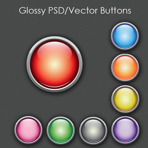 Glossy Web Buttons by SoftPurple on DeviantArt
