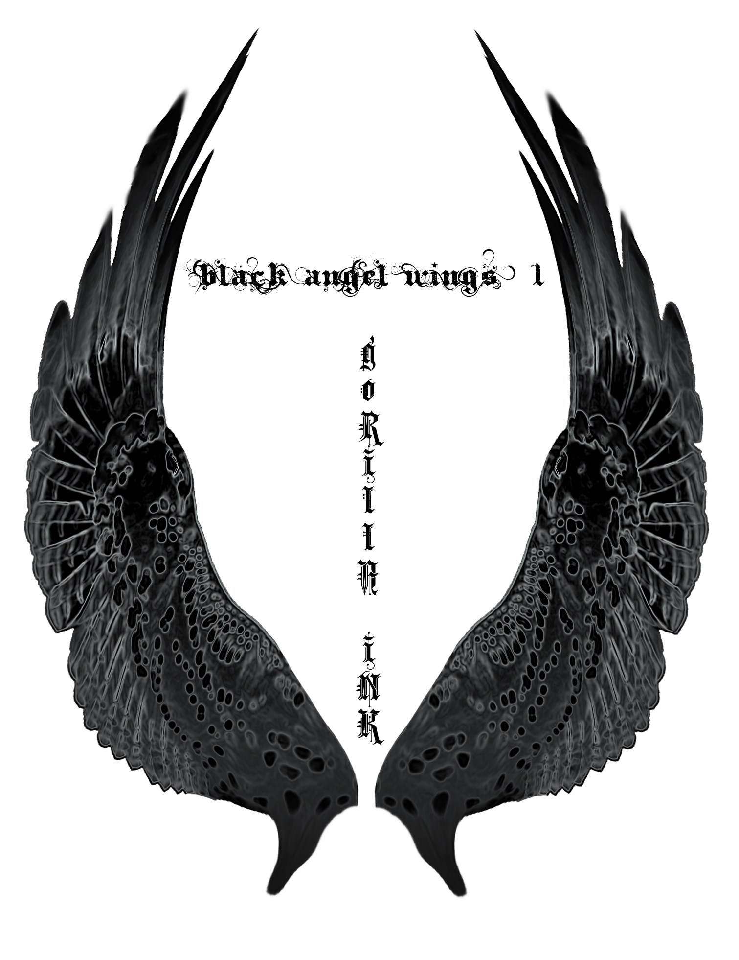 Black Angel Wings 1 by goRillA-iNK on DeviantArt