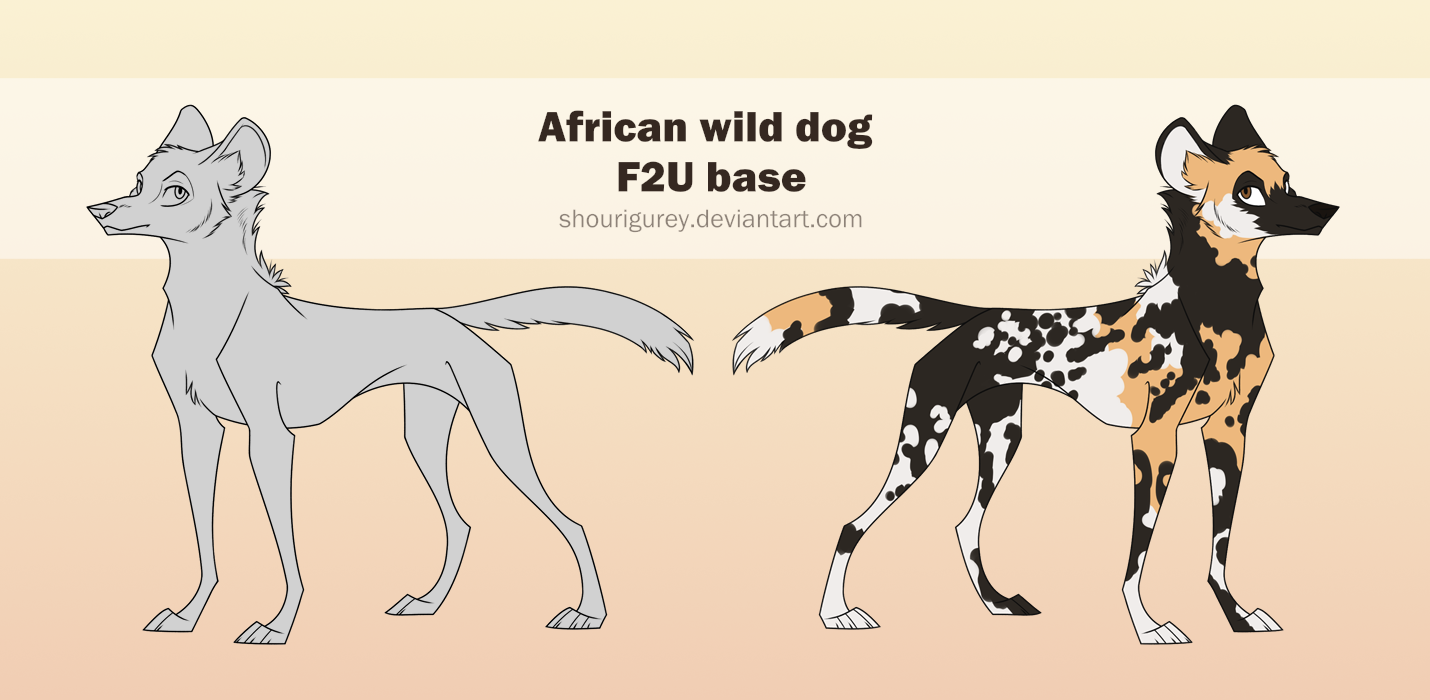 African wild dog base [F2U] by Shourigurey on DeviantArt