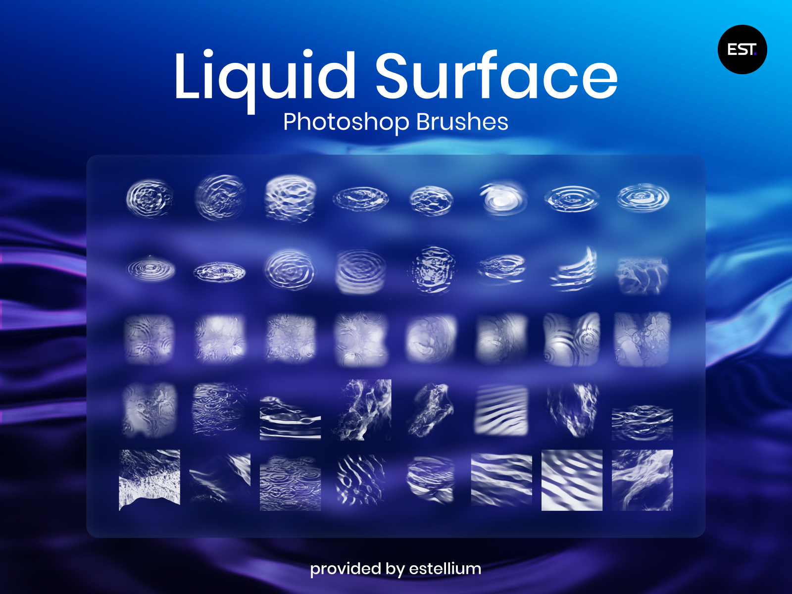 Liquid Surface Brushess (Photoshop) - FREEBIE by estellium on DeviantArt