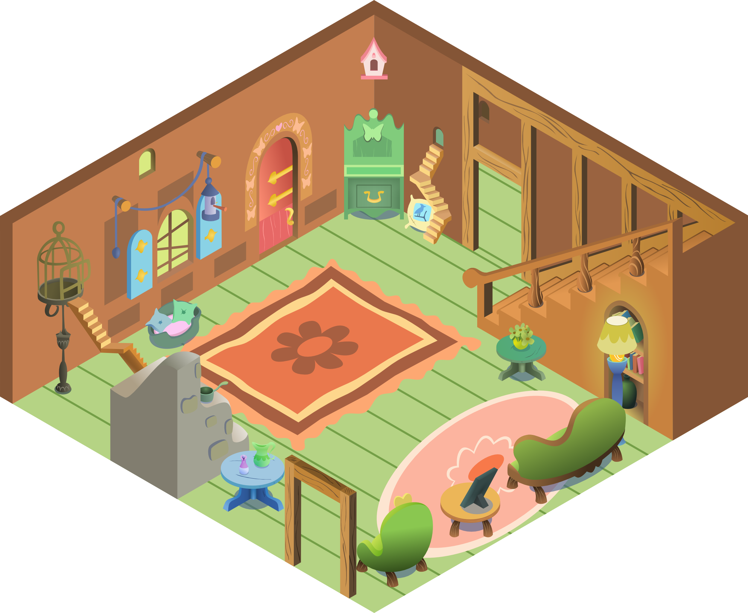Inside Fluttershy_s cottage by roadsleadme on DeviantArt