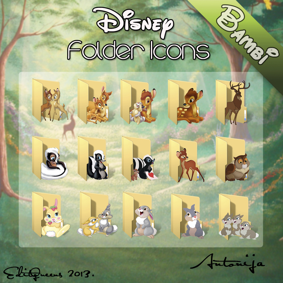 Disney Folder Icons - Bambi by EditQeens on DeviantArt