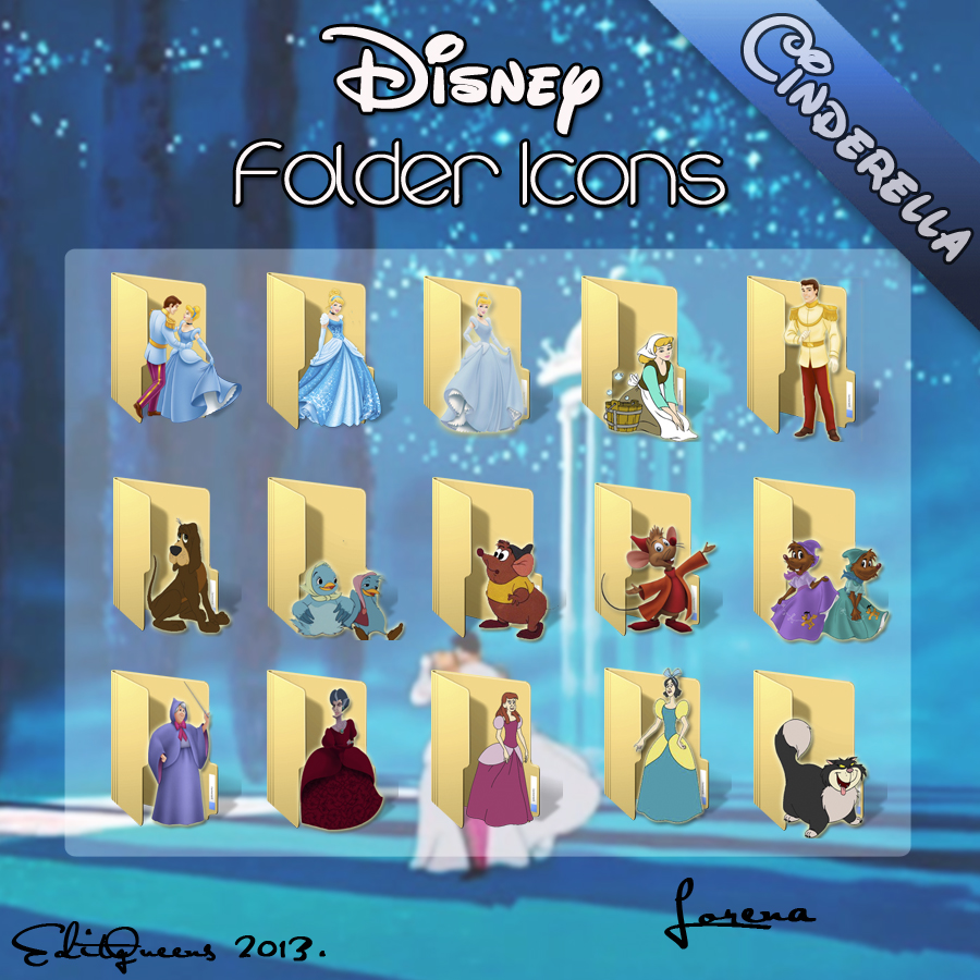 Disney Folder Icons - Cinderella by EditQeens on DeviantArt