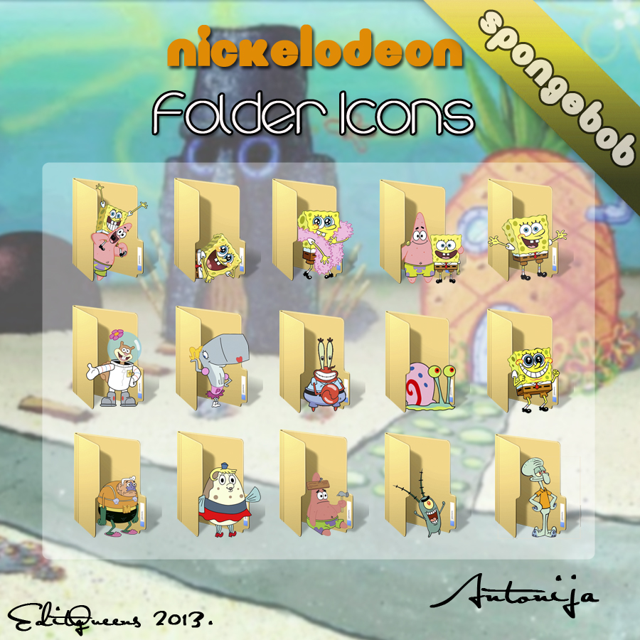 Nickelodeon Folder Icons - Spongebob by EditQeens on DeviantArt
