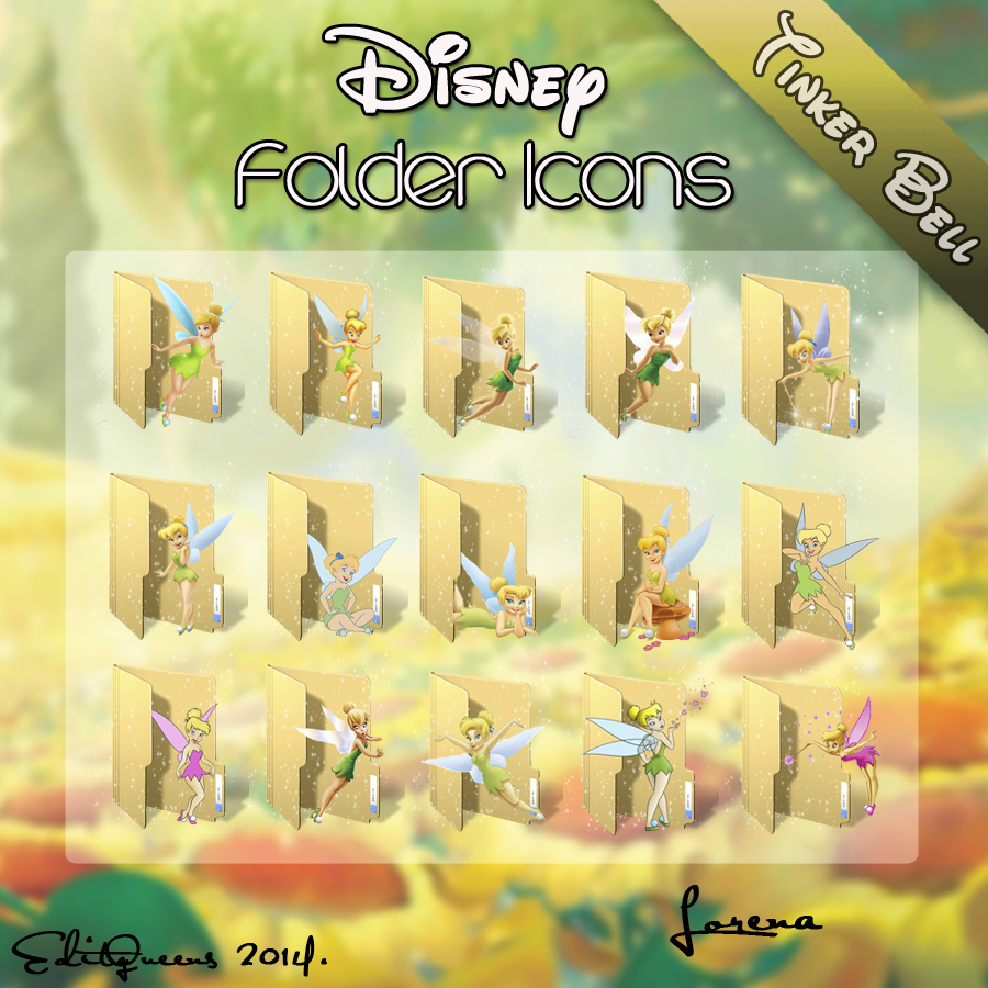 Disney Folder Icons - Tinker Bell by EditQeens on DeviantArt