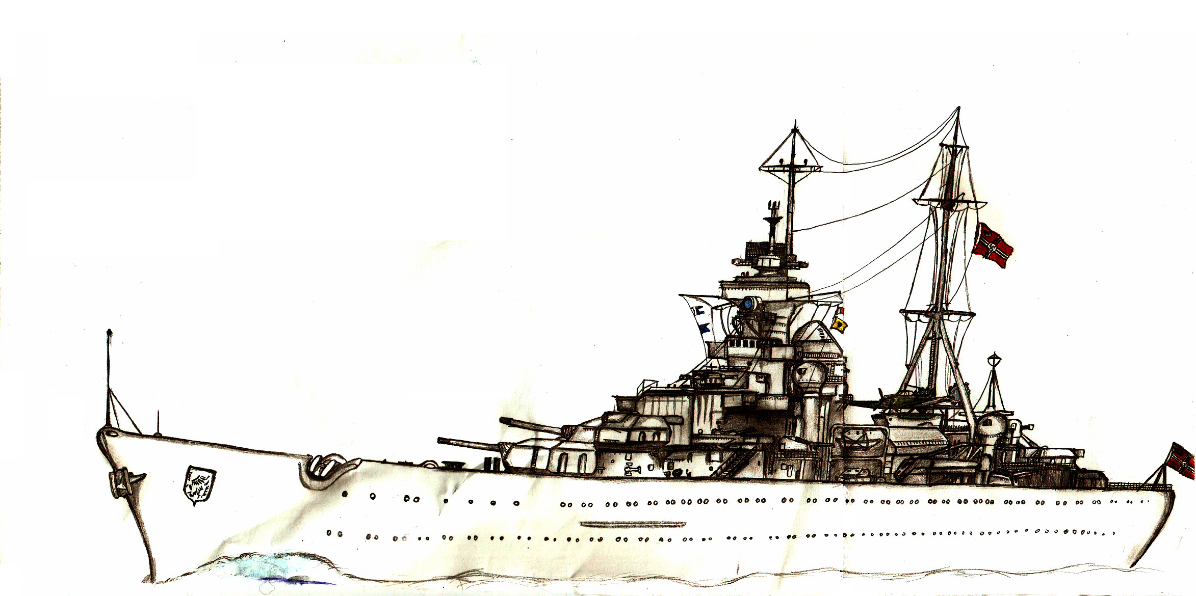 German Heavy Cruiser Bluecher by Teratophoneus on DeviantArt