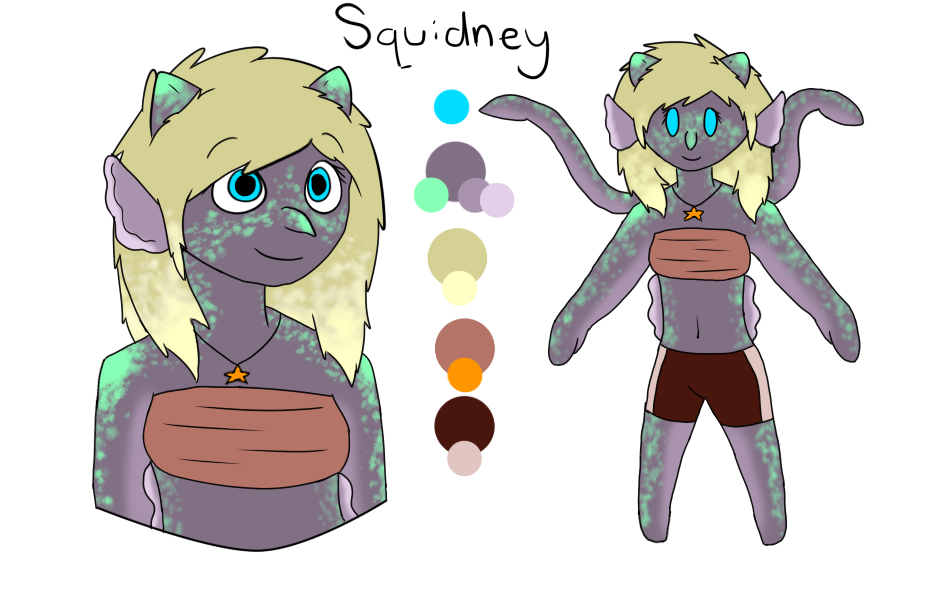 Squidney ref. sheet by RaptorFight on DeviantArt
