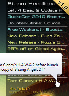 Rainmeter Steam Headlines Skin by Sooner266 on DeviantArt