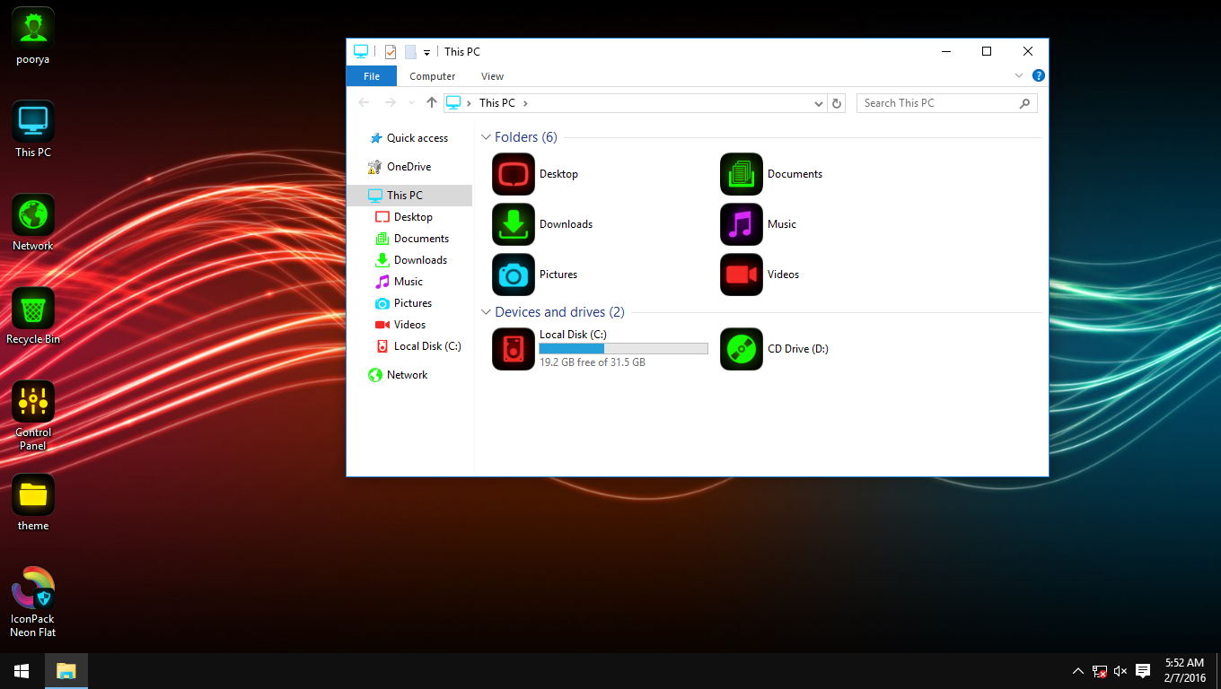 Neon Flat iconpack by protheme on DeviantArt