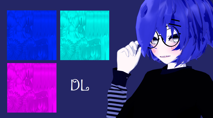 MMD DL Neon Hair Texture by BlueTea-Senpai on DeviantArt