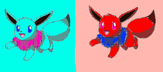 Fire and Water Eevee Adoptables by toilets24 on DeviantArt