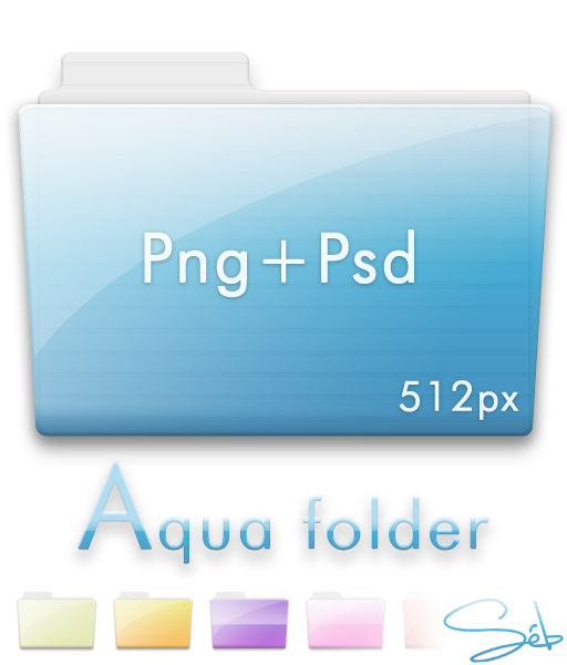 Aqua Folder Png+Psd by SebDominguez on DeviantArt