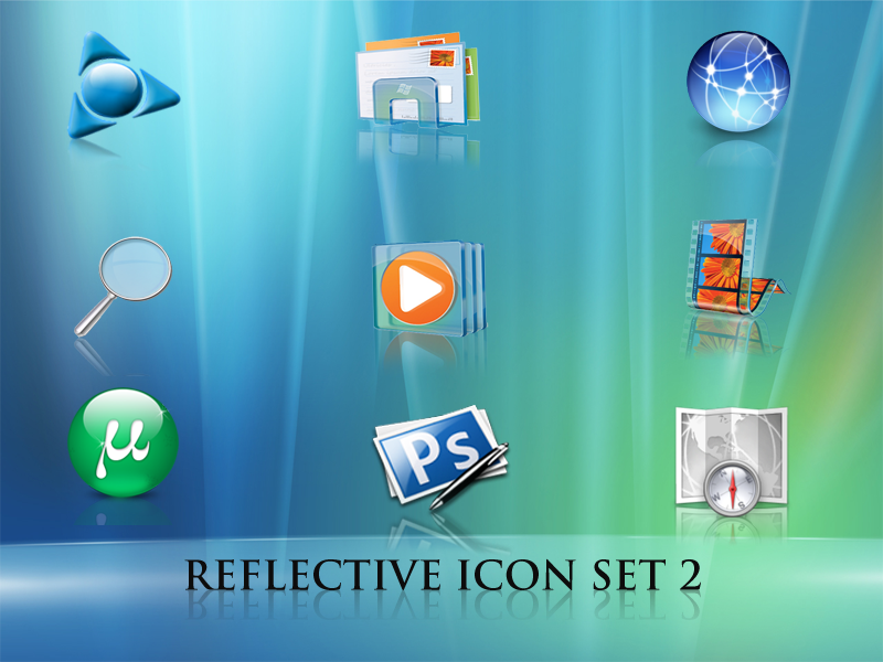 Reflective icons by LiquidsnakE4 on DeviantArt