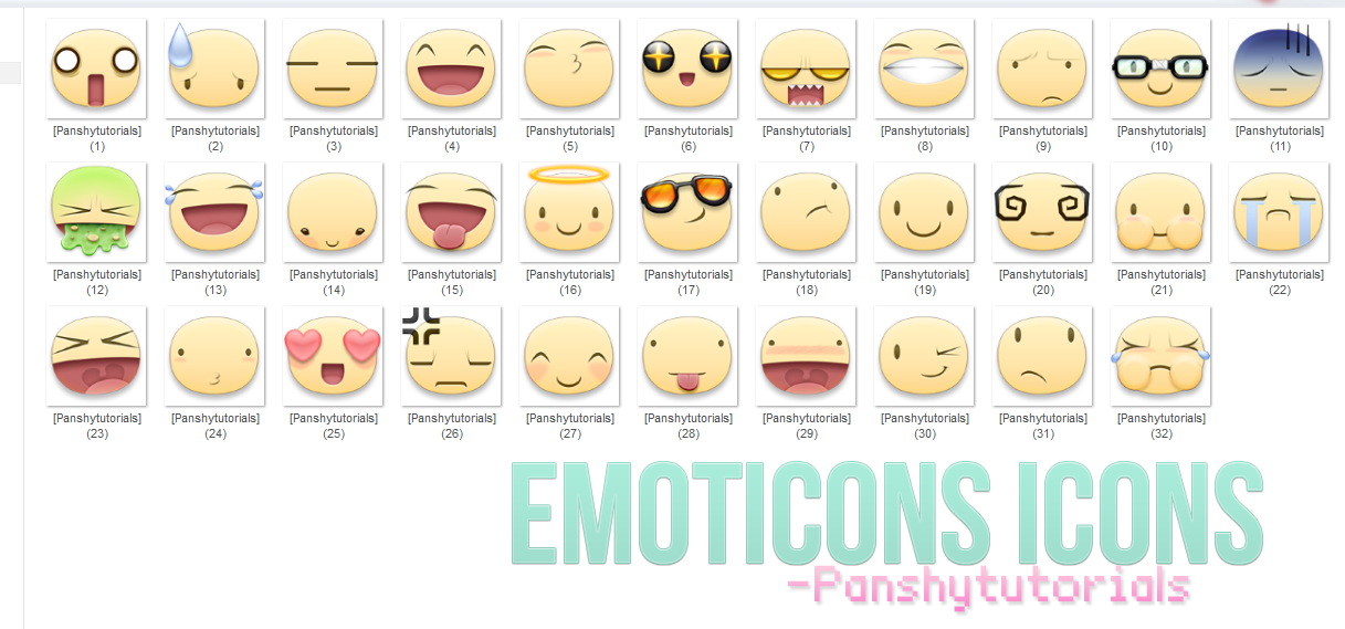 Emoticons Icons [ICO/PNG] by PanshyCustomize on DeviantArt