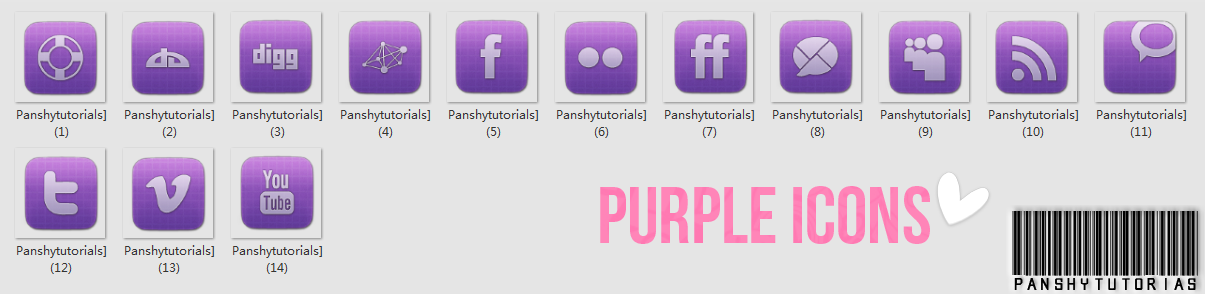 Purple Icons by PanshyCustomize on DeviantArt
