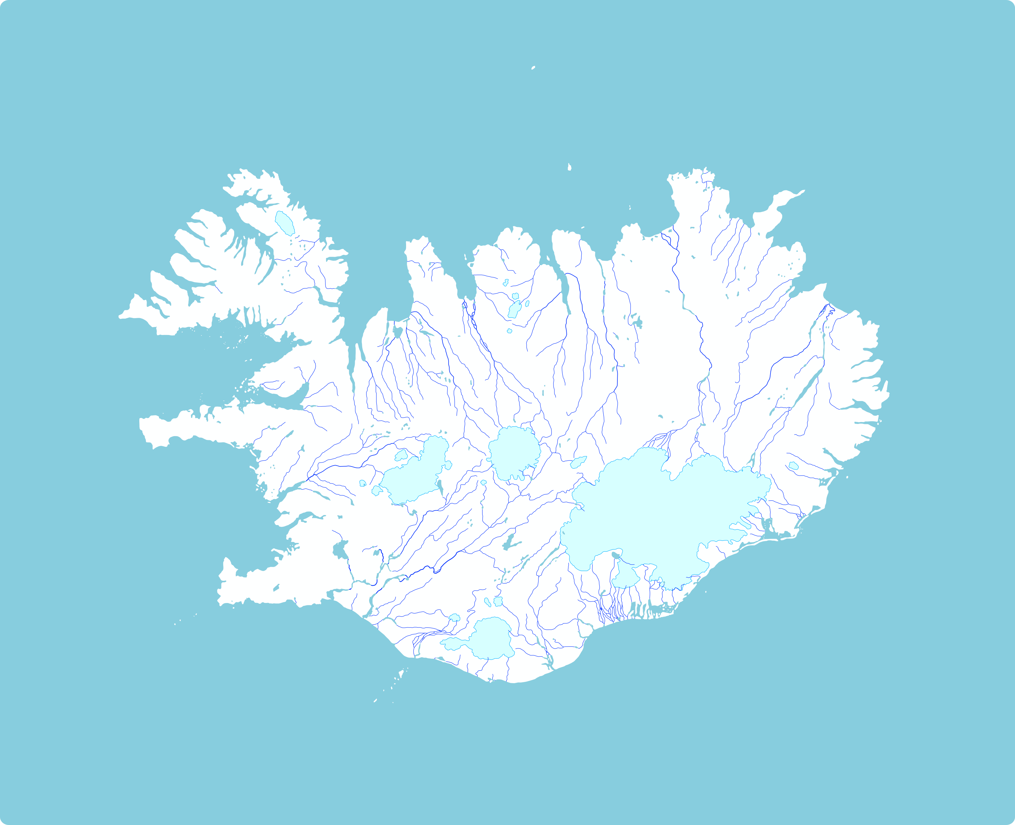 Iceland Blank Map Blue by KesslerProtus on DeviantArt