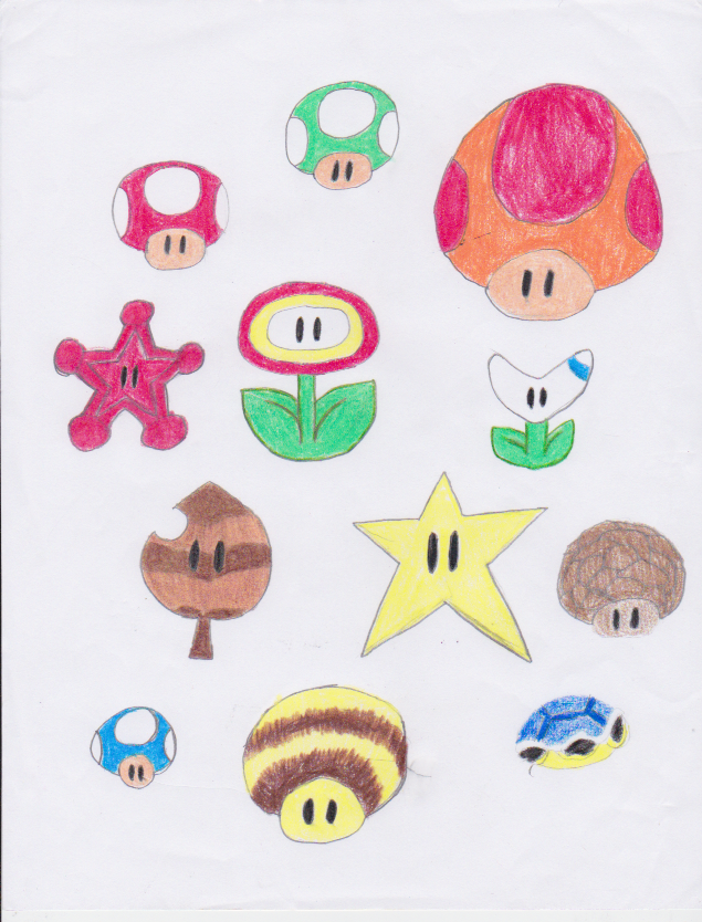 Mario's Power-ups by DreampressoFox on DeviantArt