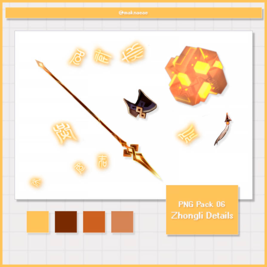 PNG Pack 06 - Genshin Impact Zhongli Details by maknaeae on DeviantArt