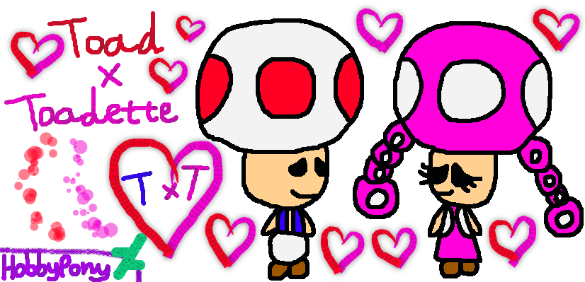 Request: Toad x Toadette by HobbyPony on DeviantArt