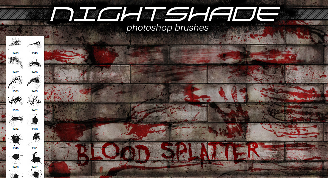Nightshade splatter brushes by Niteshader on DeviantArt