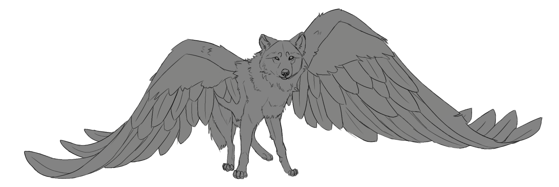 F2U Winged Wolf Base by Demnitate on DeviantArt