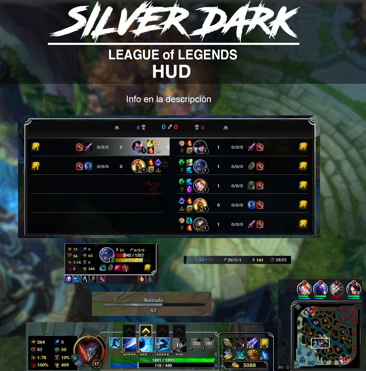 League of Legends HUD - Silver Dark by Nosekee on DeviantArt