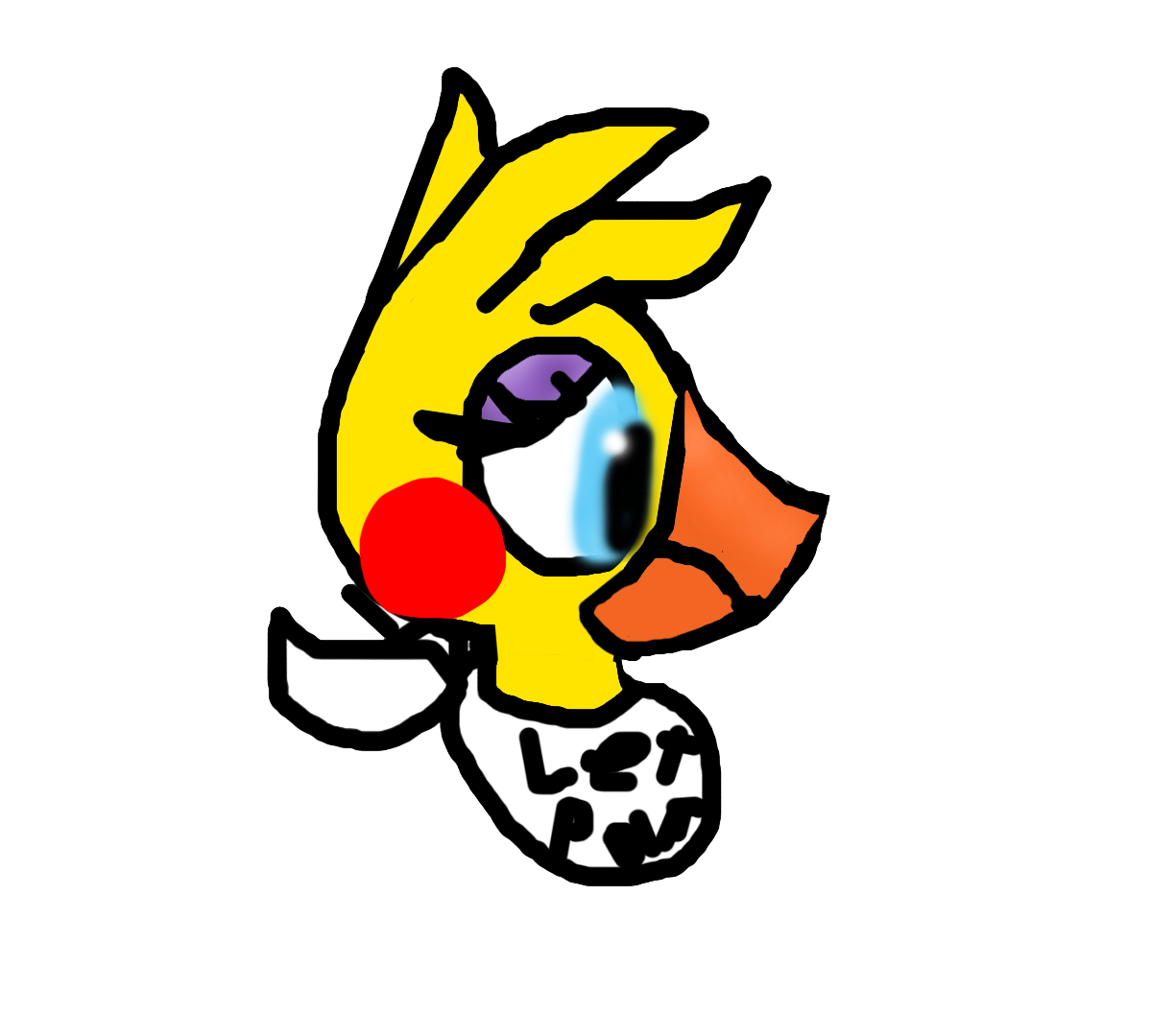 Toy Chica Head by wingedwolfstudio on DeviantArt