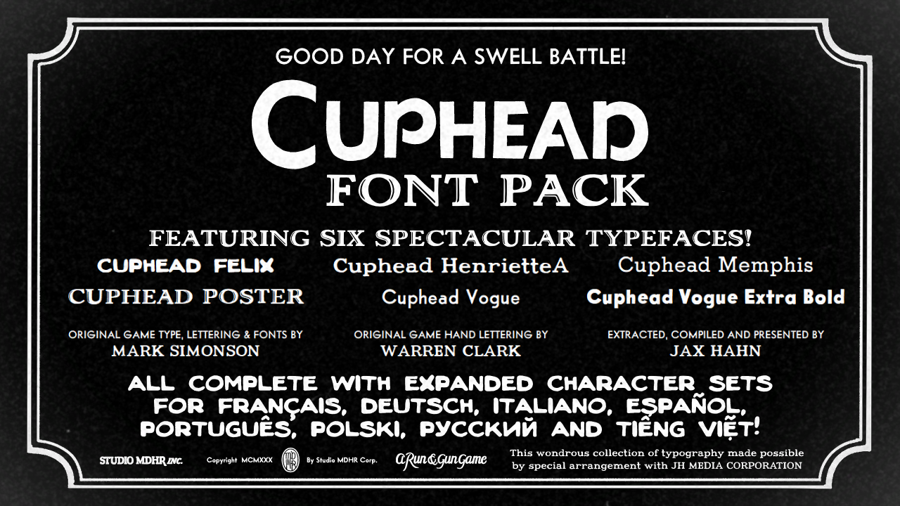 Cuphead Font Pack by Platyfanatic1 on DeviantArt