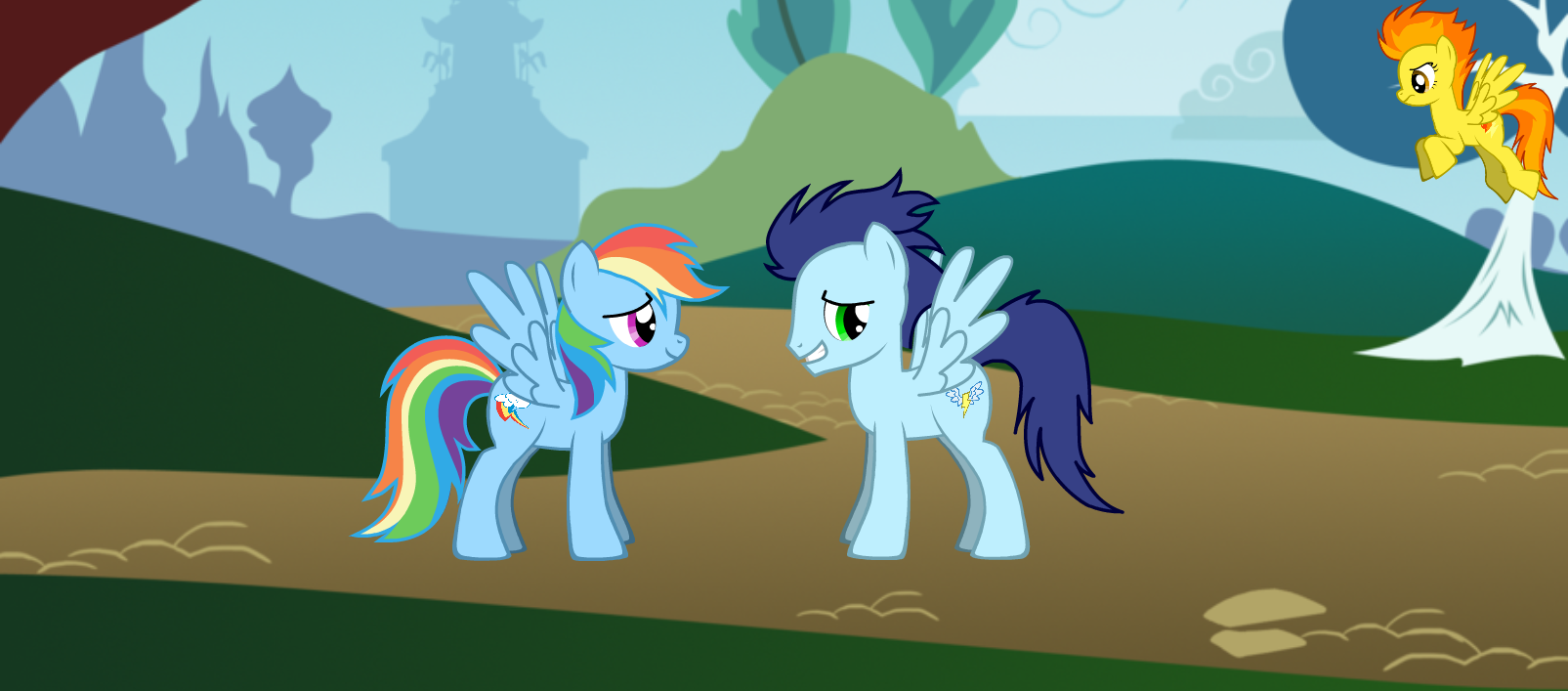 Rainbow Dash X Soarin X Spitfire