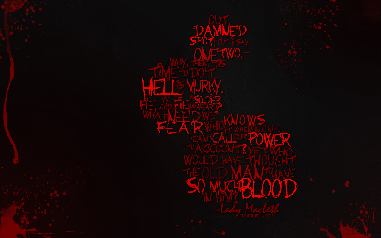 Lady Macbeth Out Damned Spot