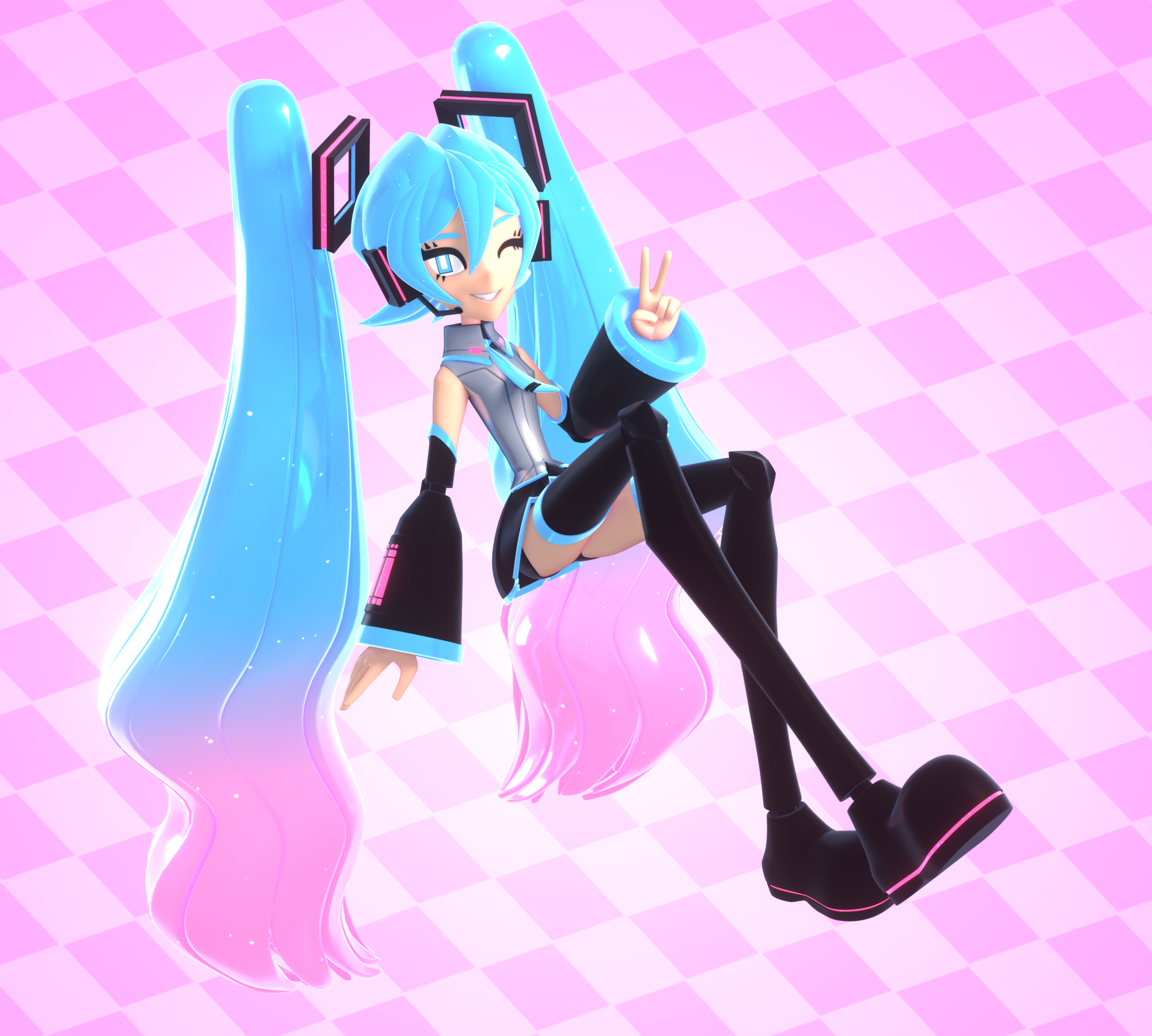 3D Miku by R-Poole on DeviantArt