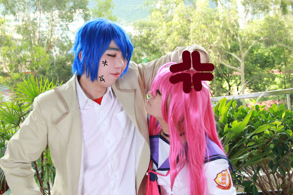 Yui and Hinata Cosplay with some scribbles on it by RikoSaruwatari on ...