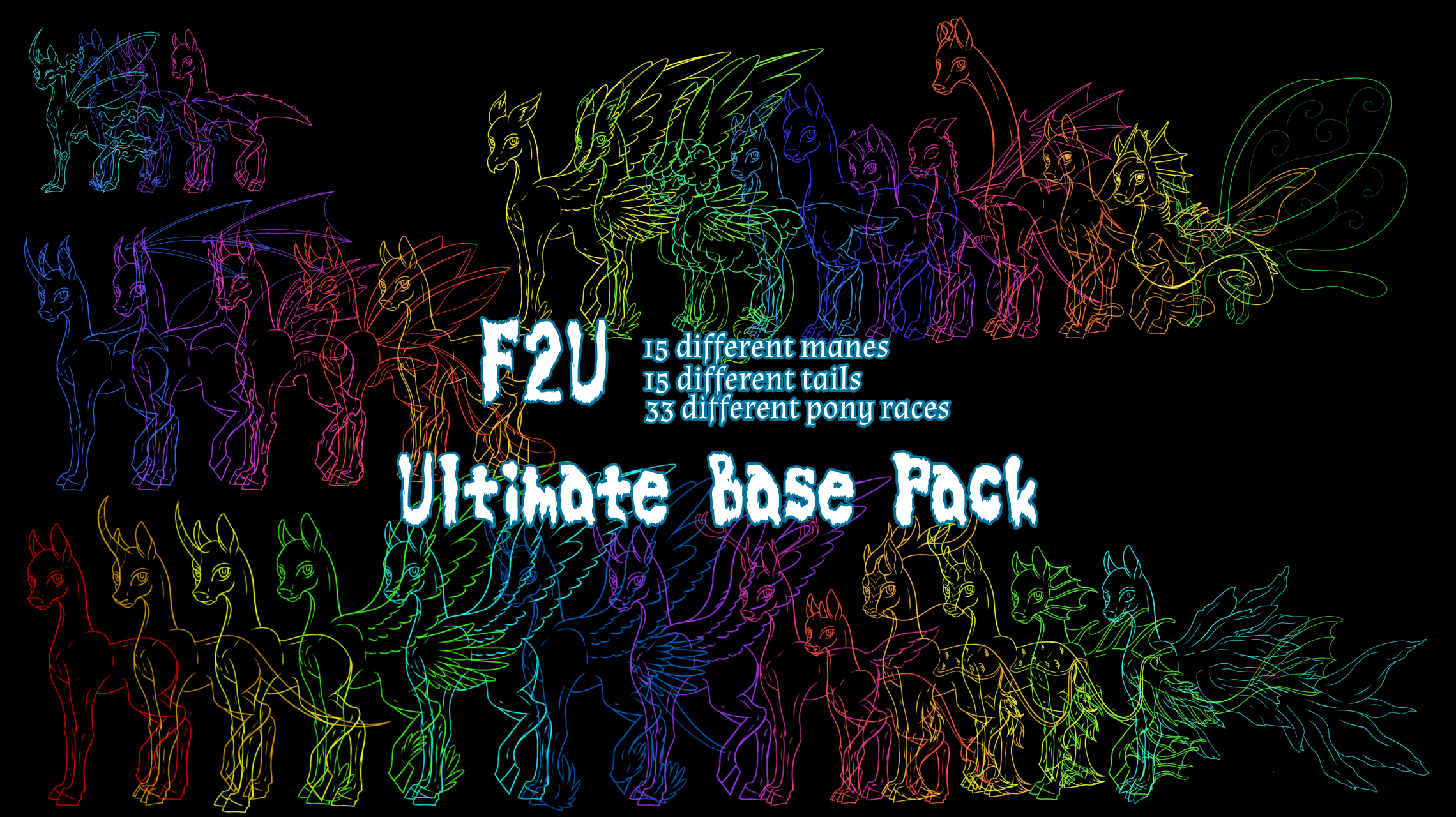 F2U Ultimate Pony Base Pack (psd) by AithusaLive on DeviantArt