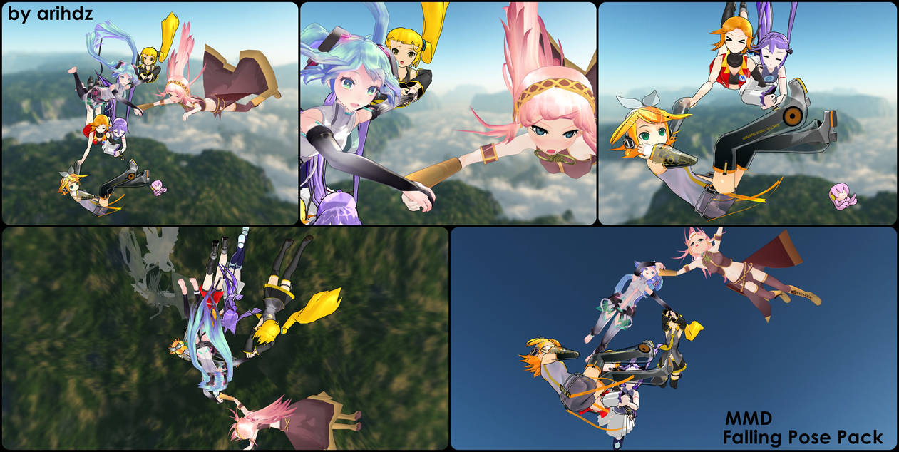 falling (Lucky Star) pose pack by arihdz by LeoMD3 on DeviantArt