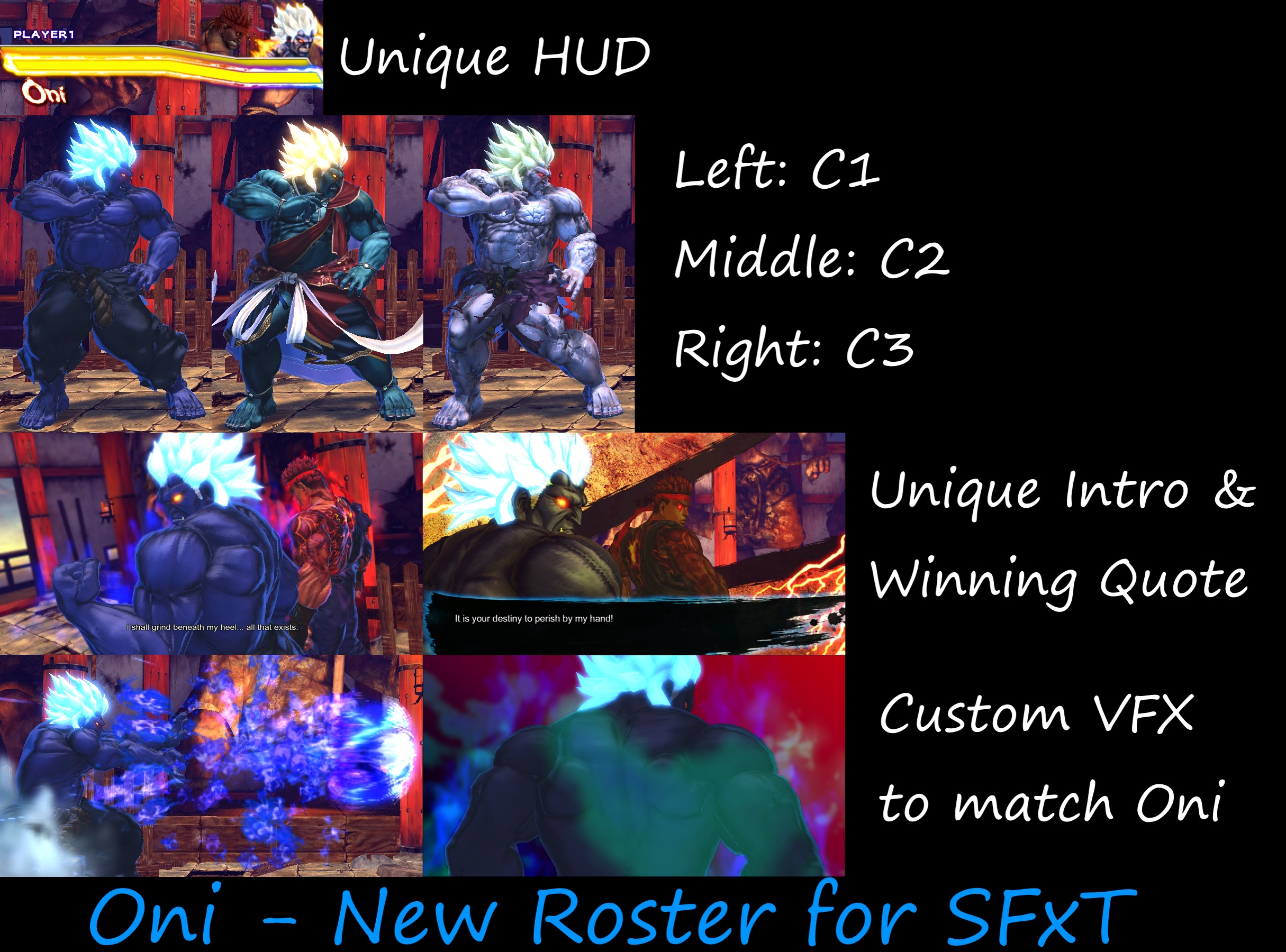 Oni - New Roster for SFxT by robhal on DeviantArt