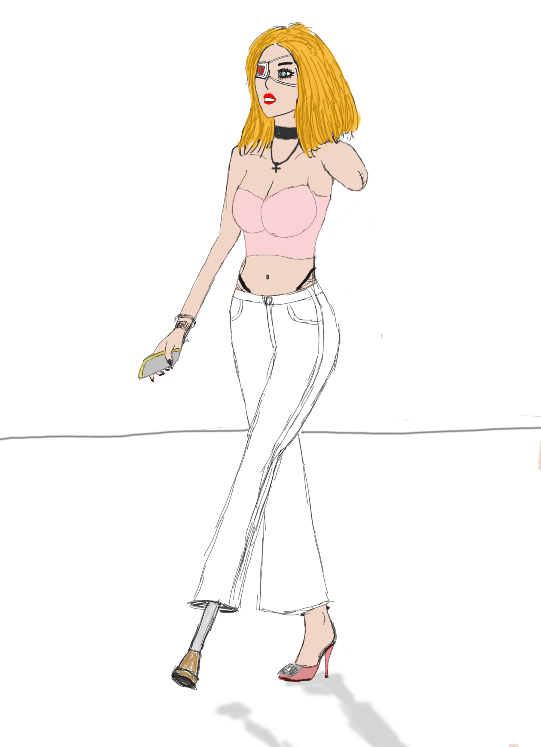 OOE female walking with pegleg and highheel by celicagt4 on DeviantArt