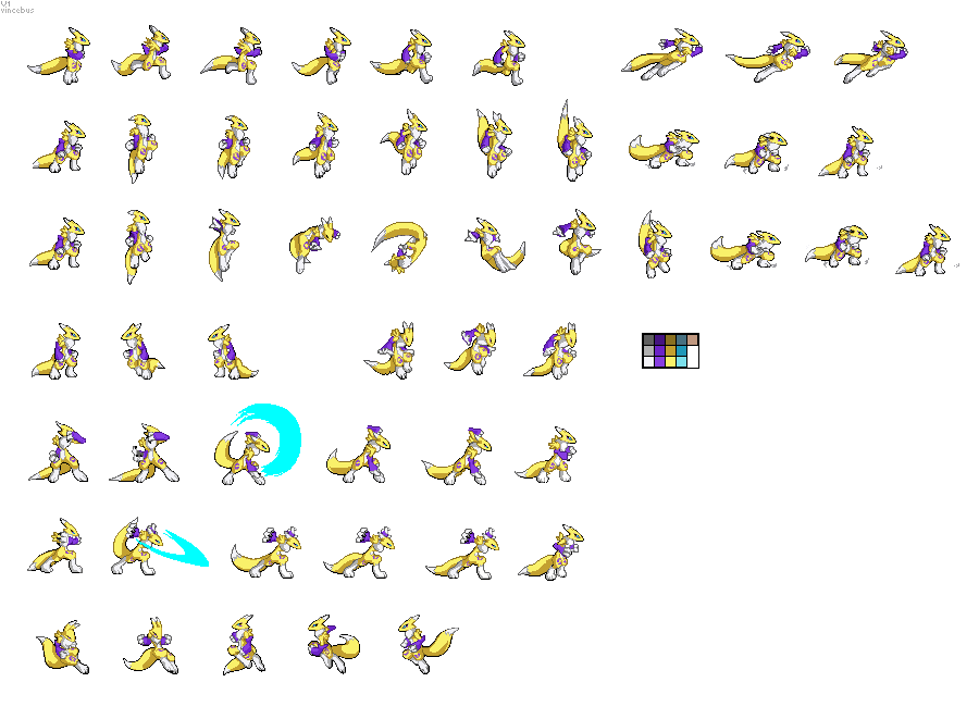 Renamon Sprites V1 by Vincebus on DeviantArt