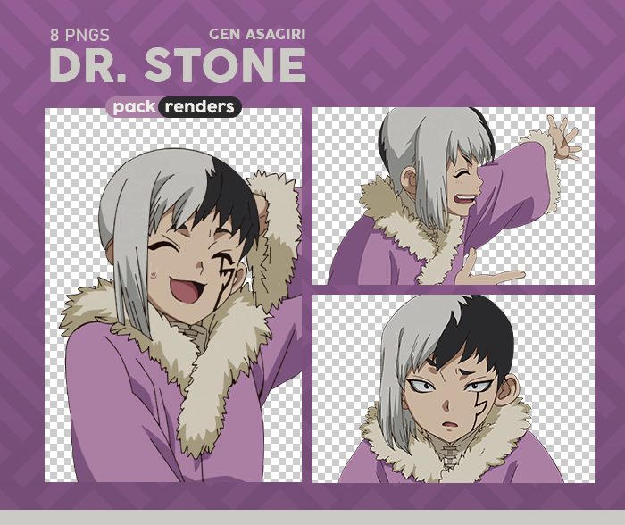 Dr. Stone - Renders Pack #2 by coolcatsong on DeviantArt