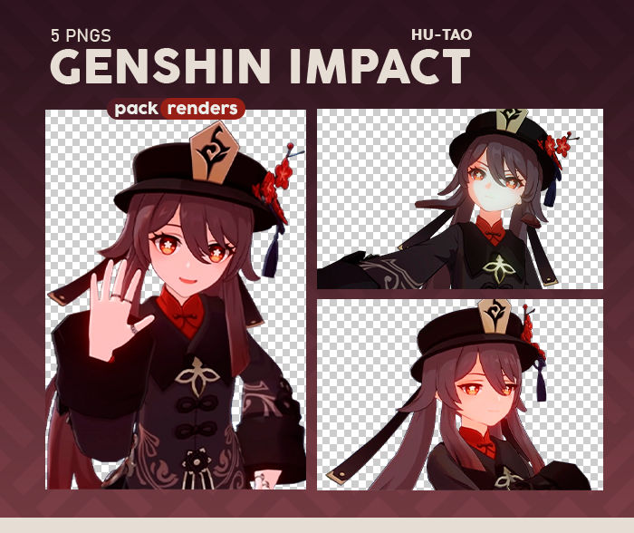 Genshin Impact - Renders Pack #4 by coolcatsong on DeviantArt