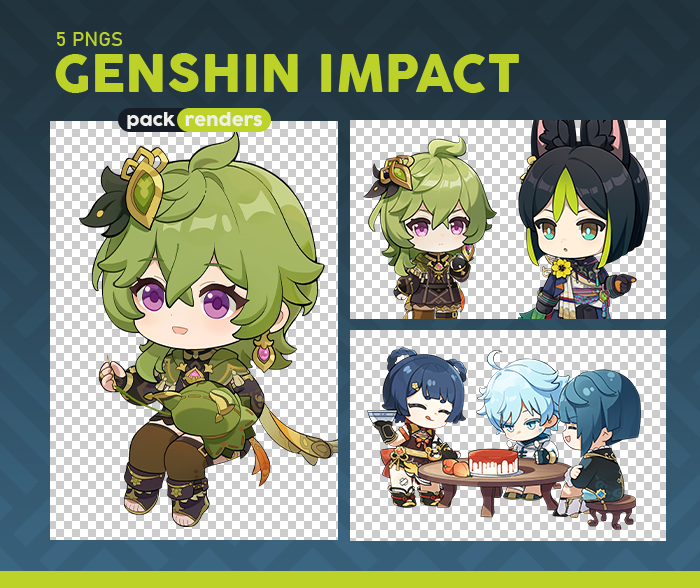 Genshin Impact - Renders Pack #7 by coolcatsong on DeviantArt