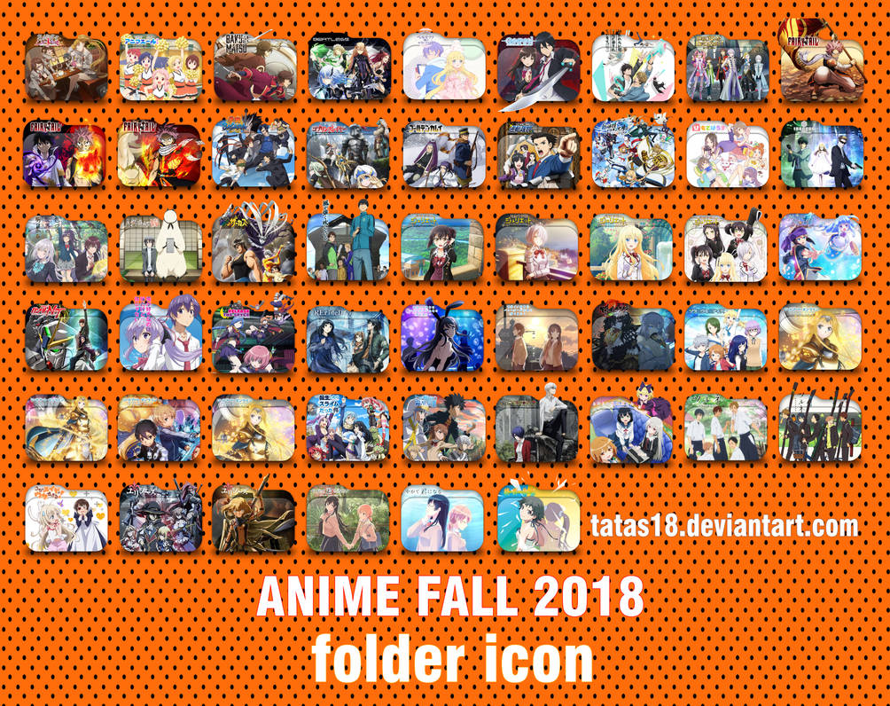 Anime Fall 2018 folder icon Pack by tatas18 on DeviantArt