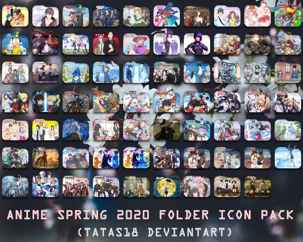 Anime Spring 2020 folder icon pack by tatas18 on DeviantArt