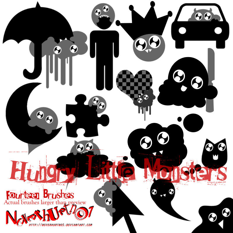 Hungry Little Monster Brushes by neverhurtno1 on DeviantArt