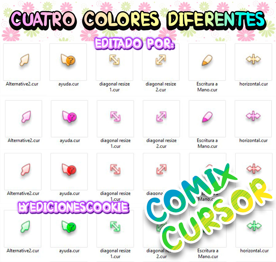 CURSORES COMIX COLORIZE byEdicionesCookie by FerciLuu on DeviantArt