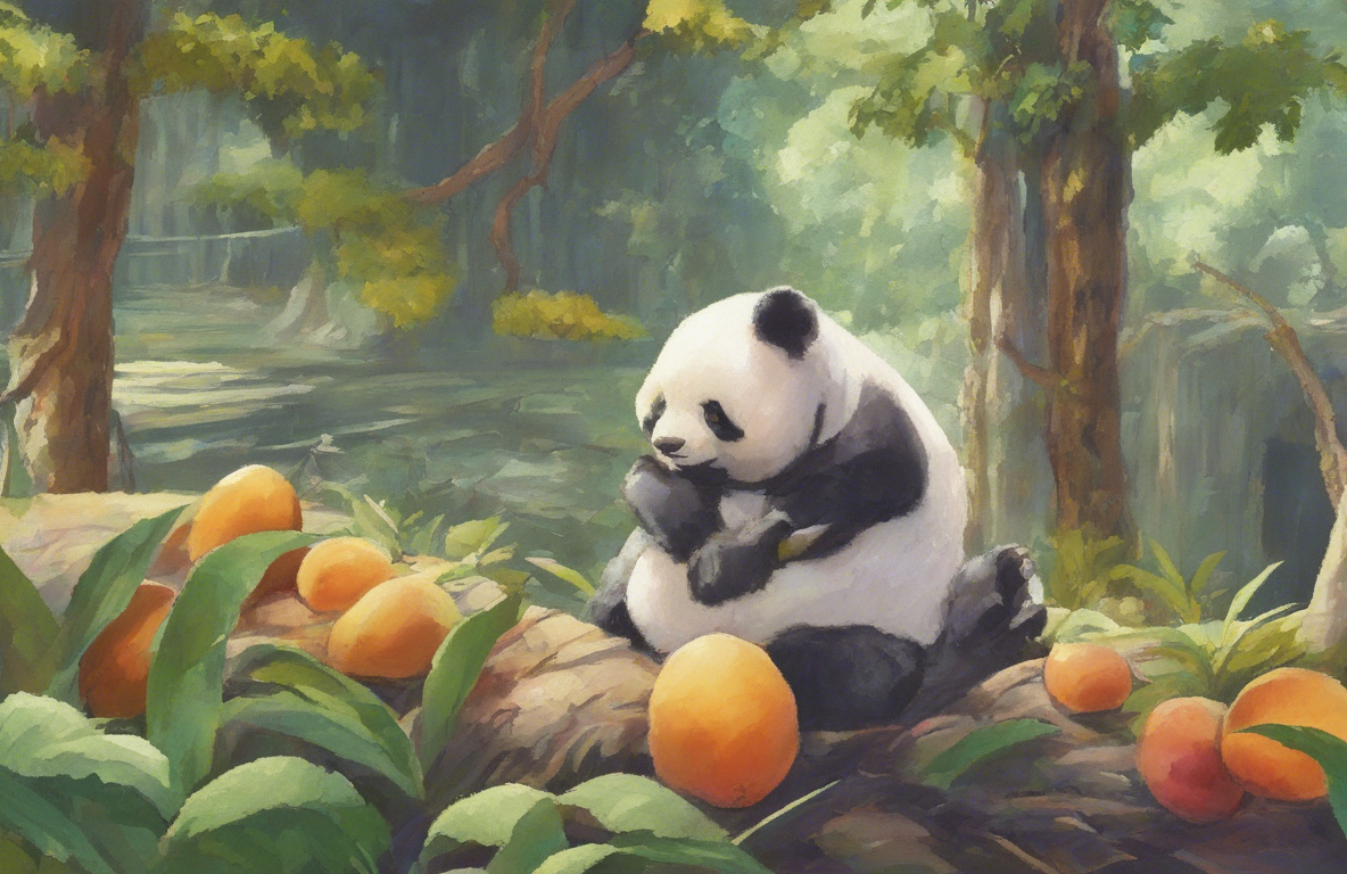 Panda with Mangoes by AstroPanda123 on DeviantArt