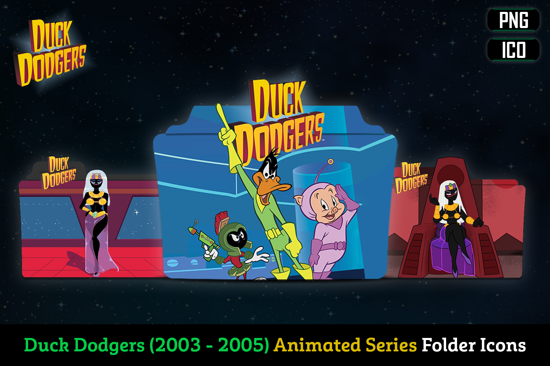 Duck Dodgers (2003 - 2005) folder icons by RusithDP on DeviantArt