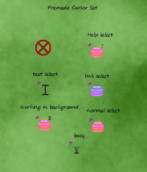 Premade Party Cursor Set || Free-use ! by xArabianNights on DeviantArt